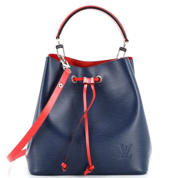 Louis Vuitton | Bags | Louis Vuitton Neonoe Handbag Epi Leather Mm Blue ...